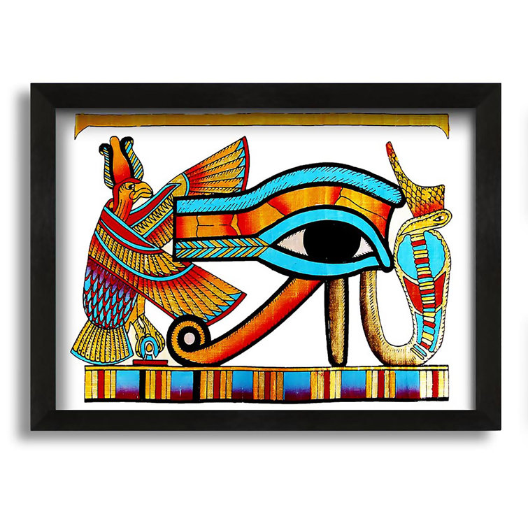 Latitude Vive Egyptian All Seeing Eye Of Ra - Single Picture Frame Graphic Art on Canvas ...